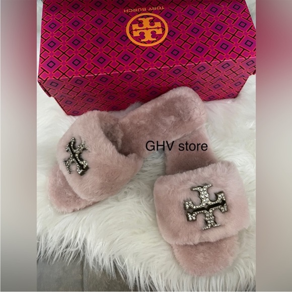 Tory Burch | Shoes | Tory Burch Everly Jeweled Shearling Slide | Poshmark
